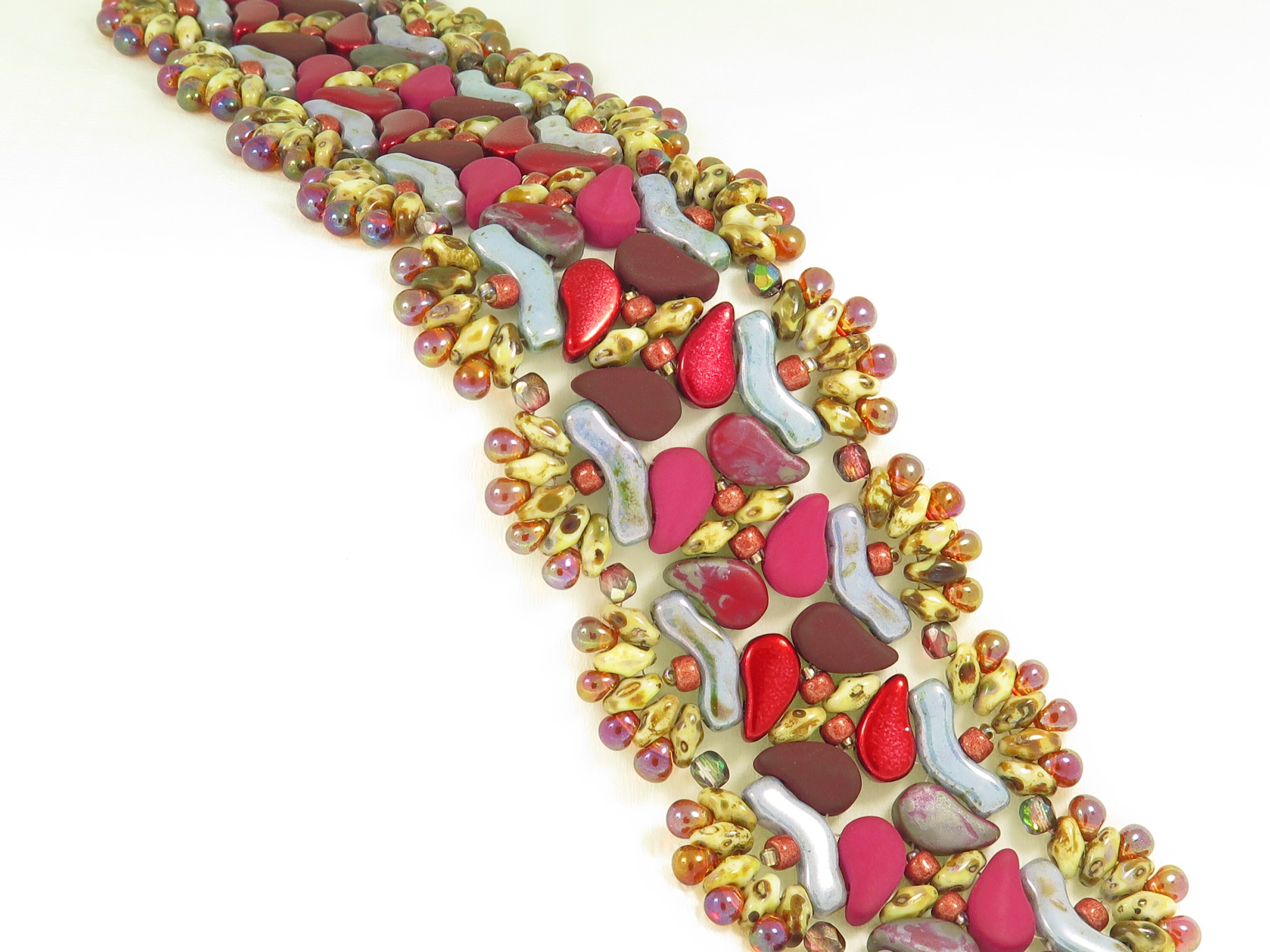 Peacock Bracelet Beading Tutorial Bridge Bads Paisley - Etsy