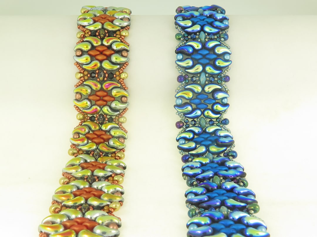 Tadpoles Bracelet - Beading Tutorial -zoliduo Superduo Pearls Drops ...