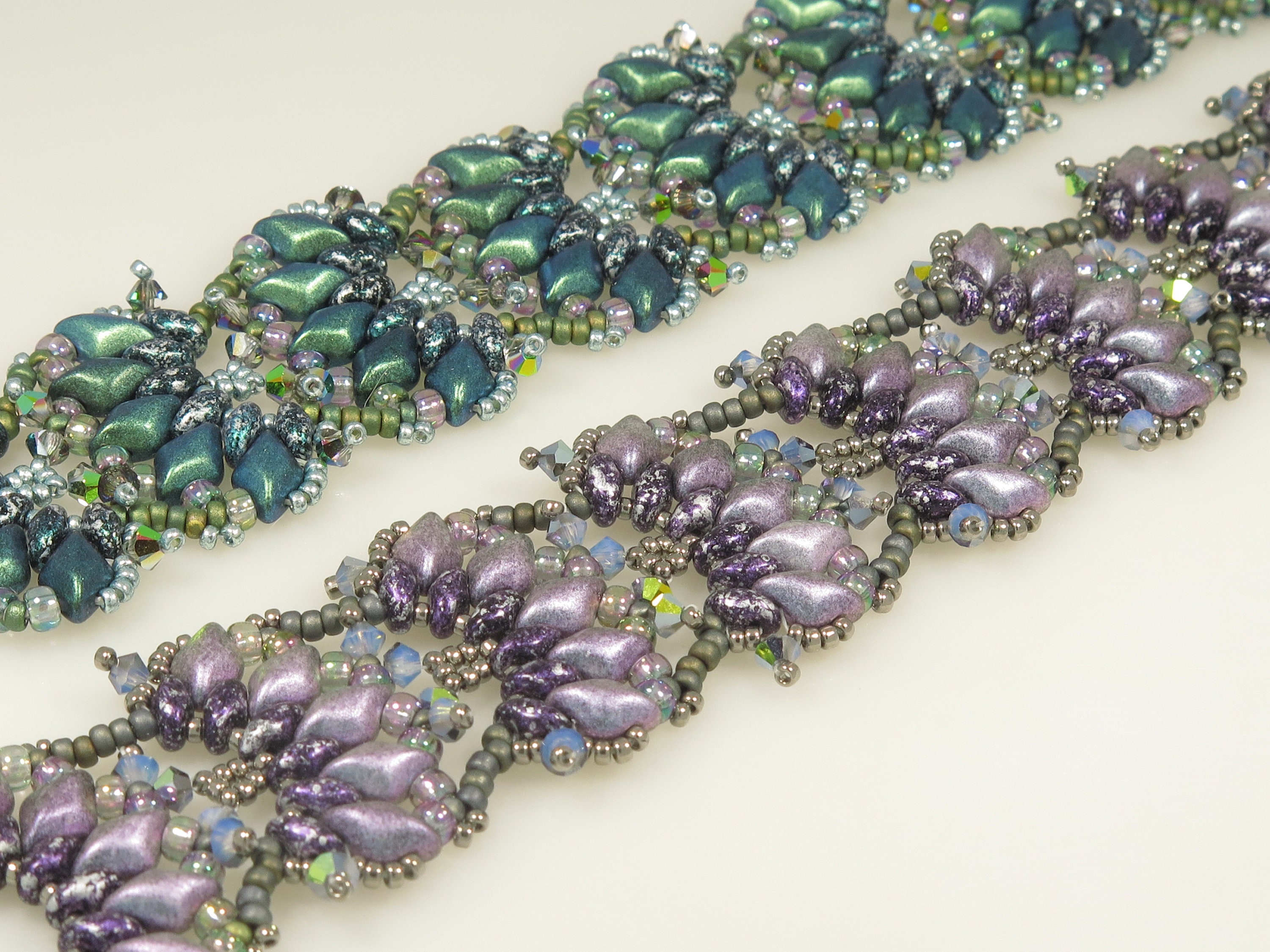 Waterfall Beading Tutorial Swarovski GemDuo DiamondDuo | Etsy