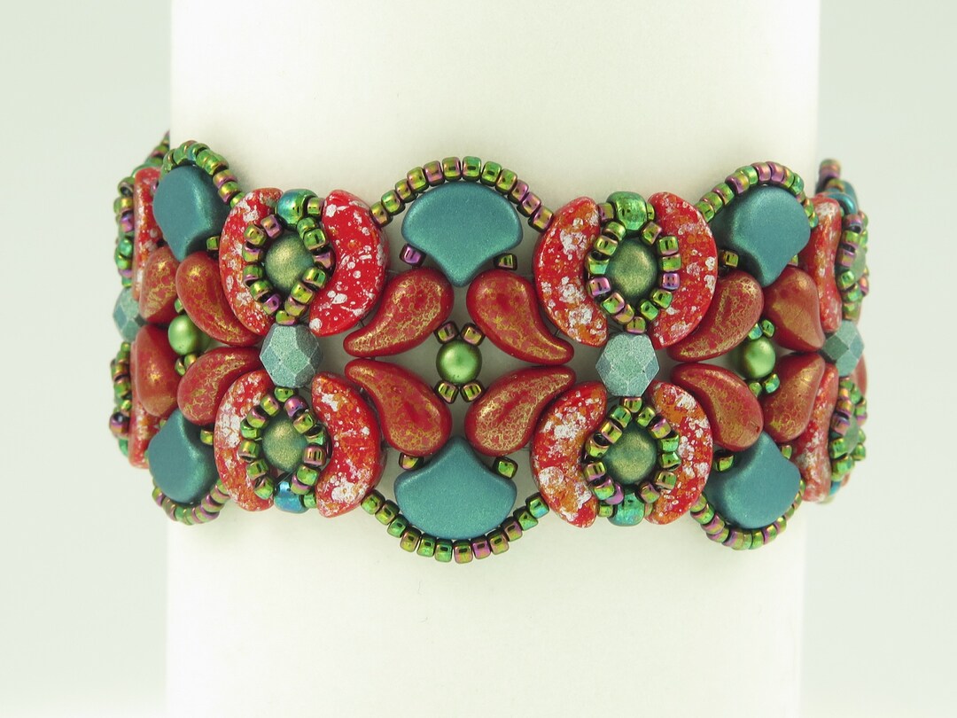Bloom Bracelet - Beading Tutorial - Arcos Par Puca Ginko Zoliduo Fire ...