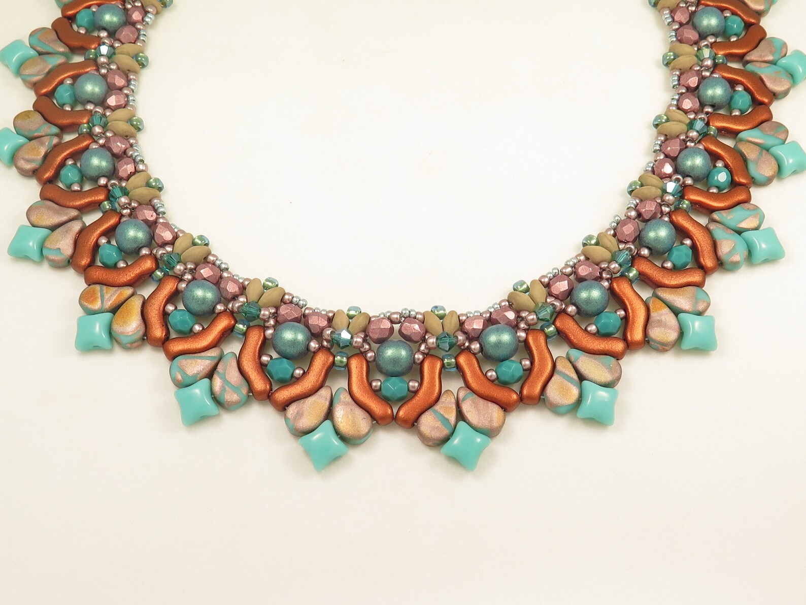 Arches Necklace beading Tutorial Bridge Beads Superduo | Etsy