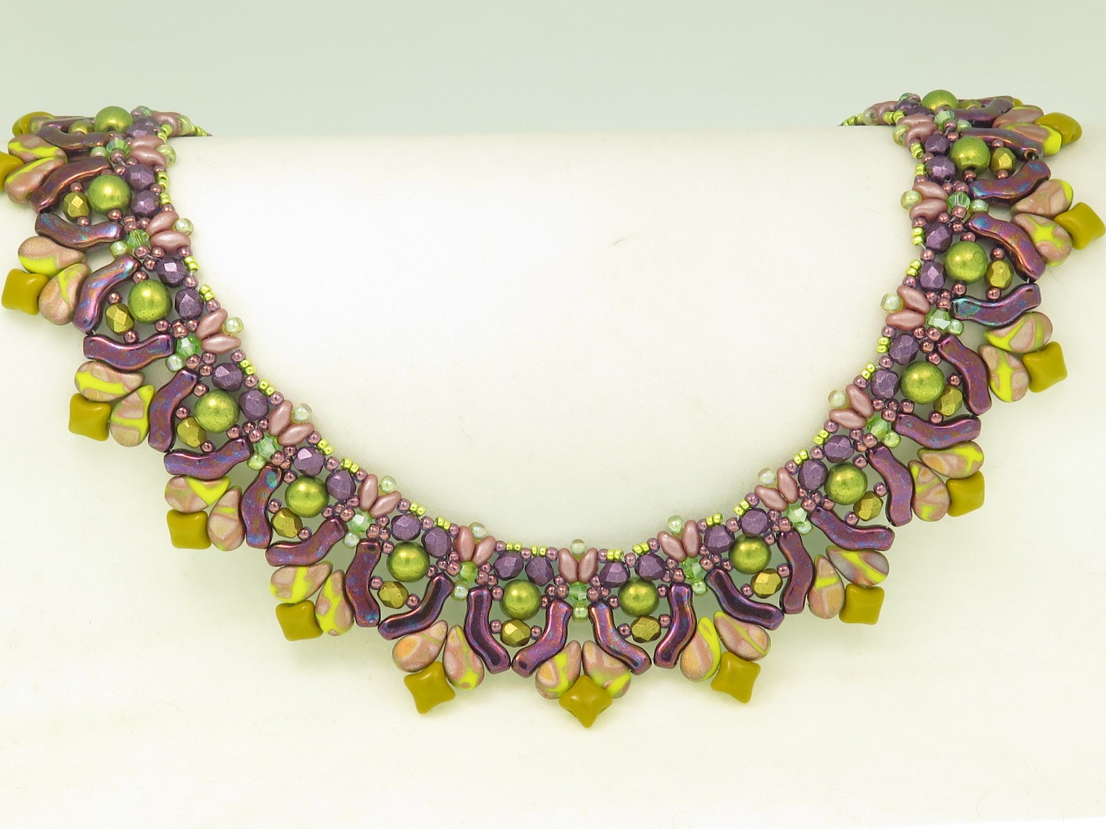 Arches Necklace beading Tutorial Bridge Beads Superduo - Etsy