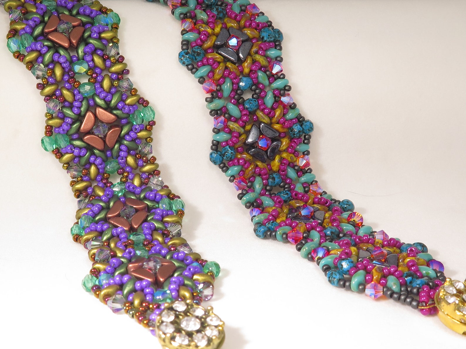 Carnival Bracelet Beading Tutorial Kos Par Puca Superduo - Etsy