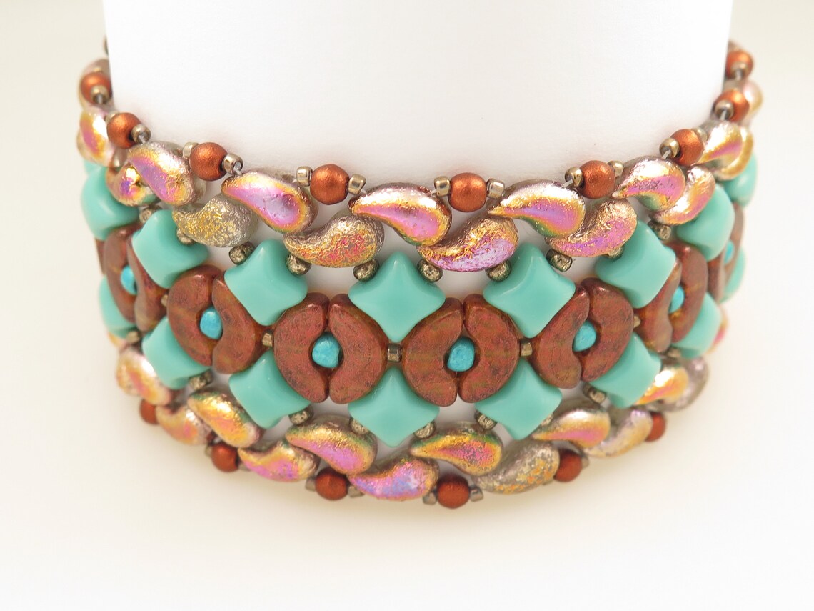 Braids Bracelet Beading Tutorial Arcos Puca Superduo - Etsy