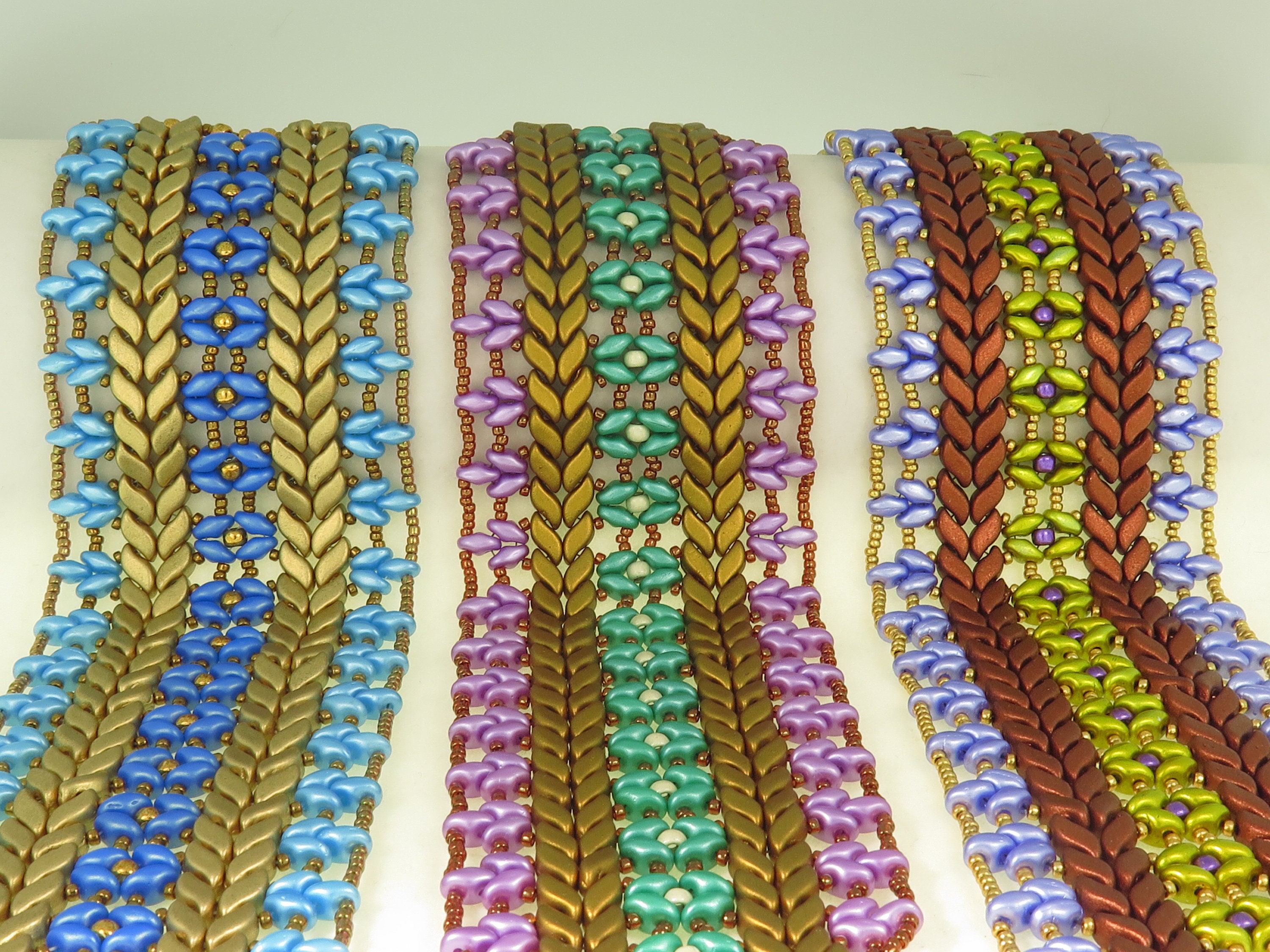 Wheat Stalks Bracelet - Beading Tutorial - Stormduo Storm Duo Superduo ...