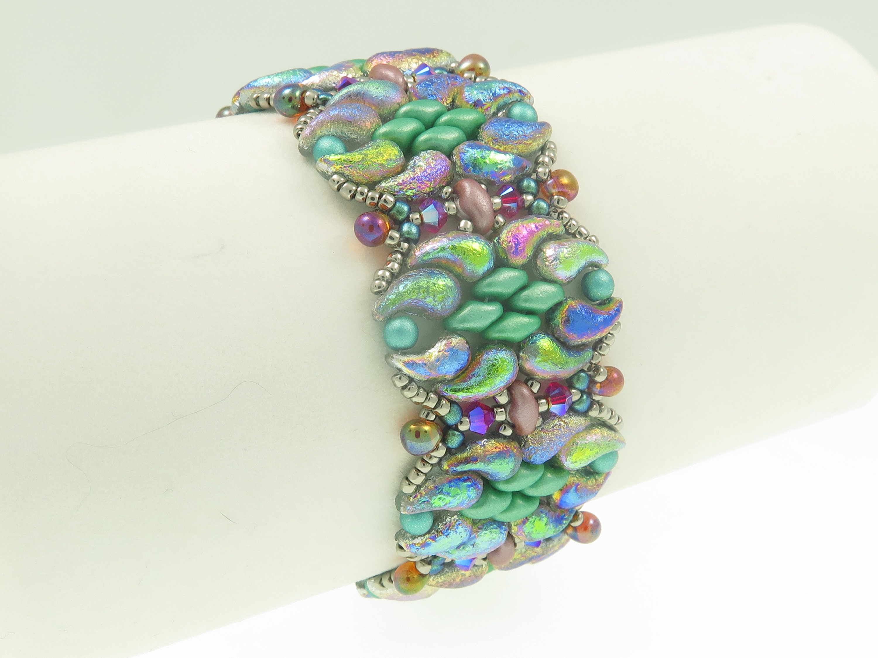 Tadpoles Bracelet - Beading Tutorial -zoliduo Superduo Pearls Drops ...