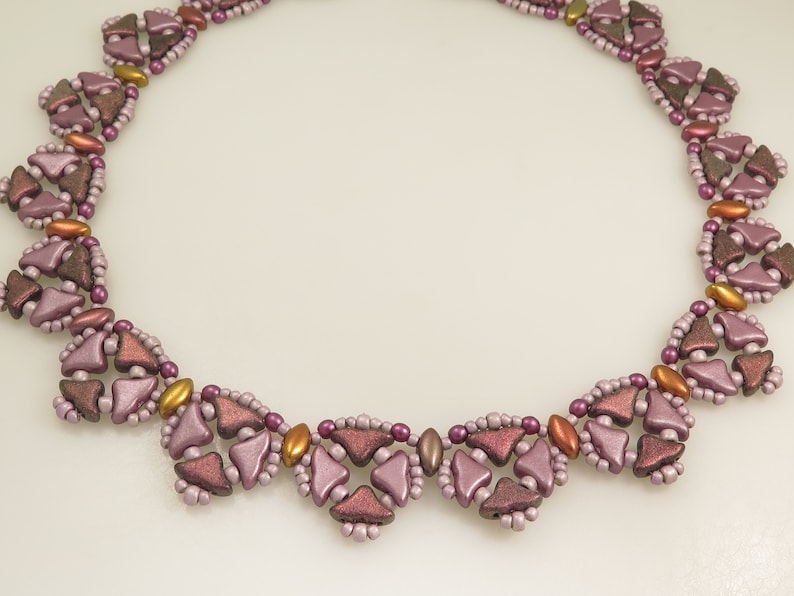 Tango Necklace beading Tutorial Helios Par Puca Irisduo - Etsy