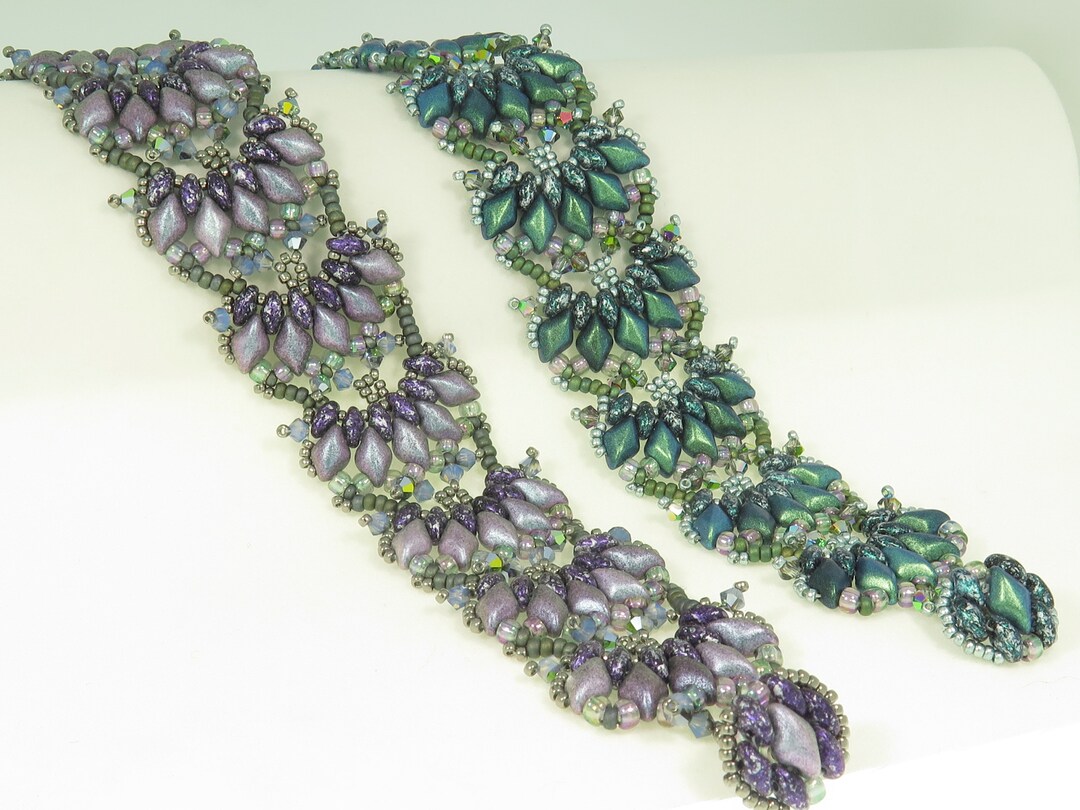 Waterfall -beading Tutorial - Swarovski Gemduo Diamondduo Superduo ...