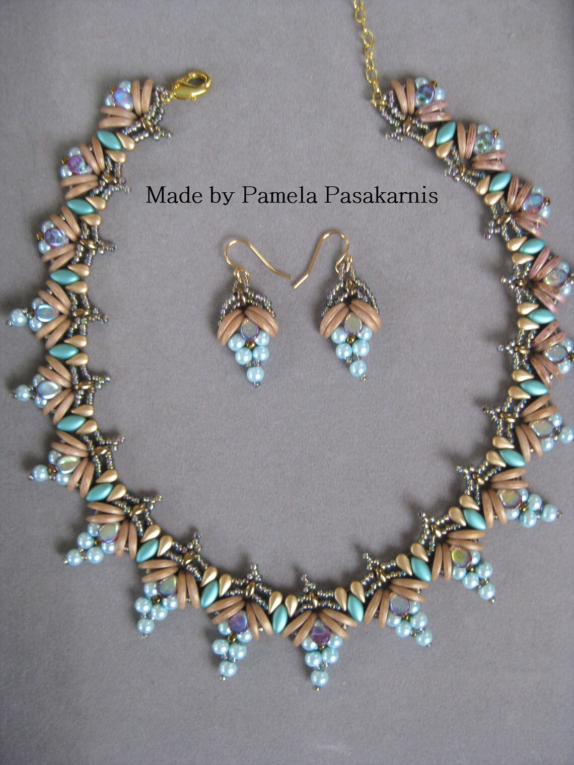 Grapevine Necklace -beading Tutorial -gemduo Dropduo Crescent Superduo ...