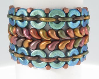 Trio Bracelet beading Tutorial Zoliduo Arcos Minos Par Puca | Etsy