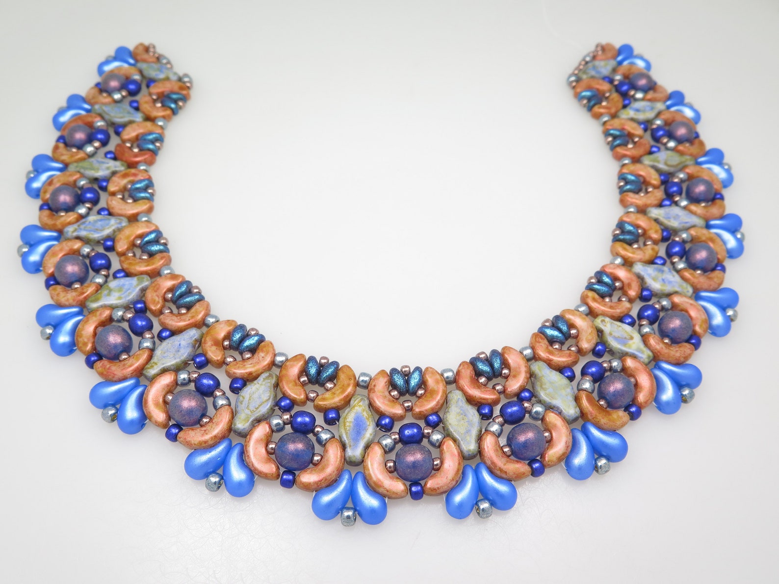 Crab Necklace - Beading Tutorial - Czech Navette Arcos Par Puca Zoliduo ...