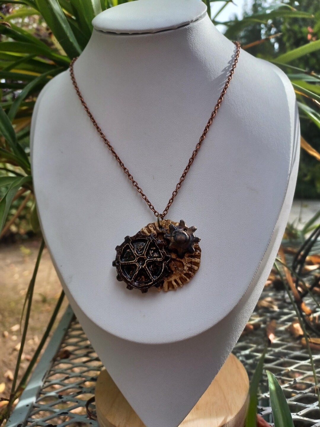 Handbuilt Ceramic Gear Pendent - Etsy