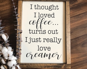 Coffee Creamer Sign | Etsy