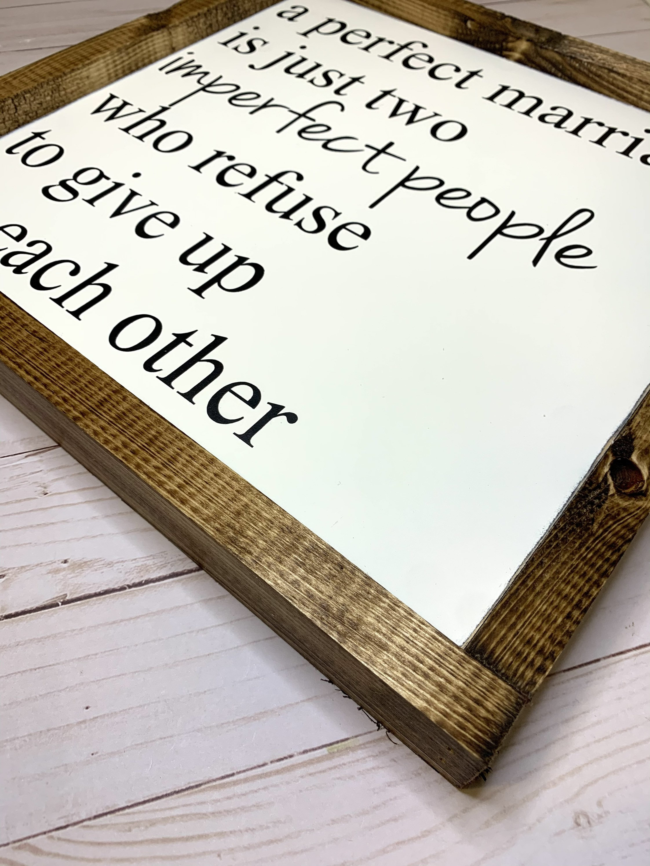 Perfect Marriage Framed Sign Farmhouse Sign Custom Sign - Etsy