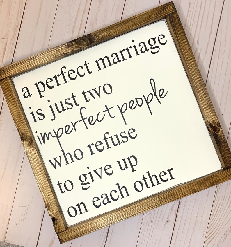Perfect Marriage Framed Sign Farmhouse Sign Custom Sign - Etsy