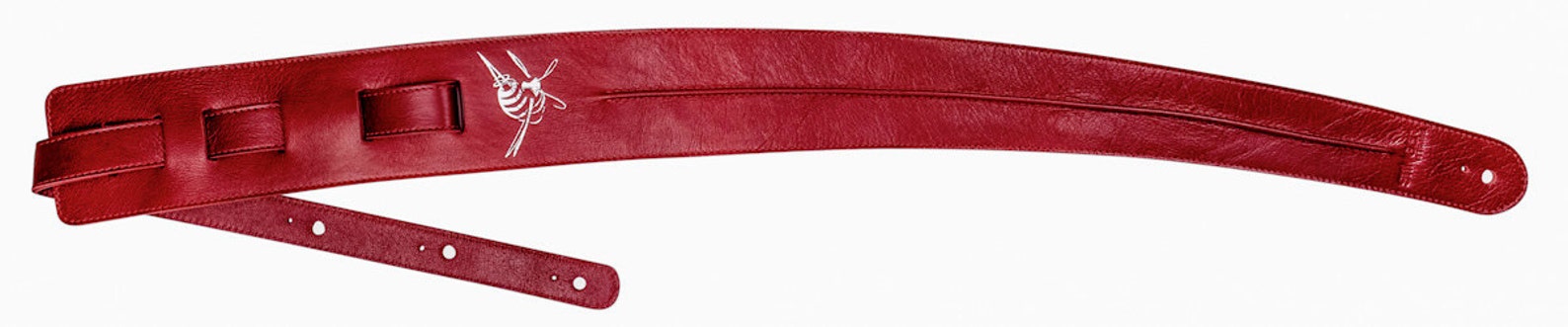 Red Leather Guitar Strap, Monogrammed Guitar Strap - the BACKBONE - Etsy