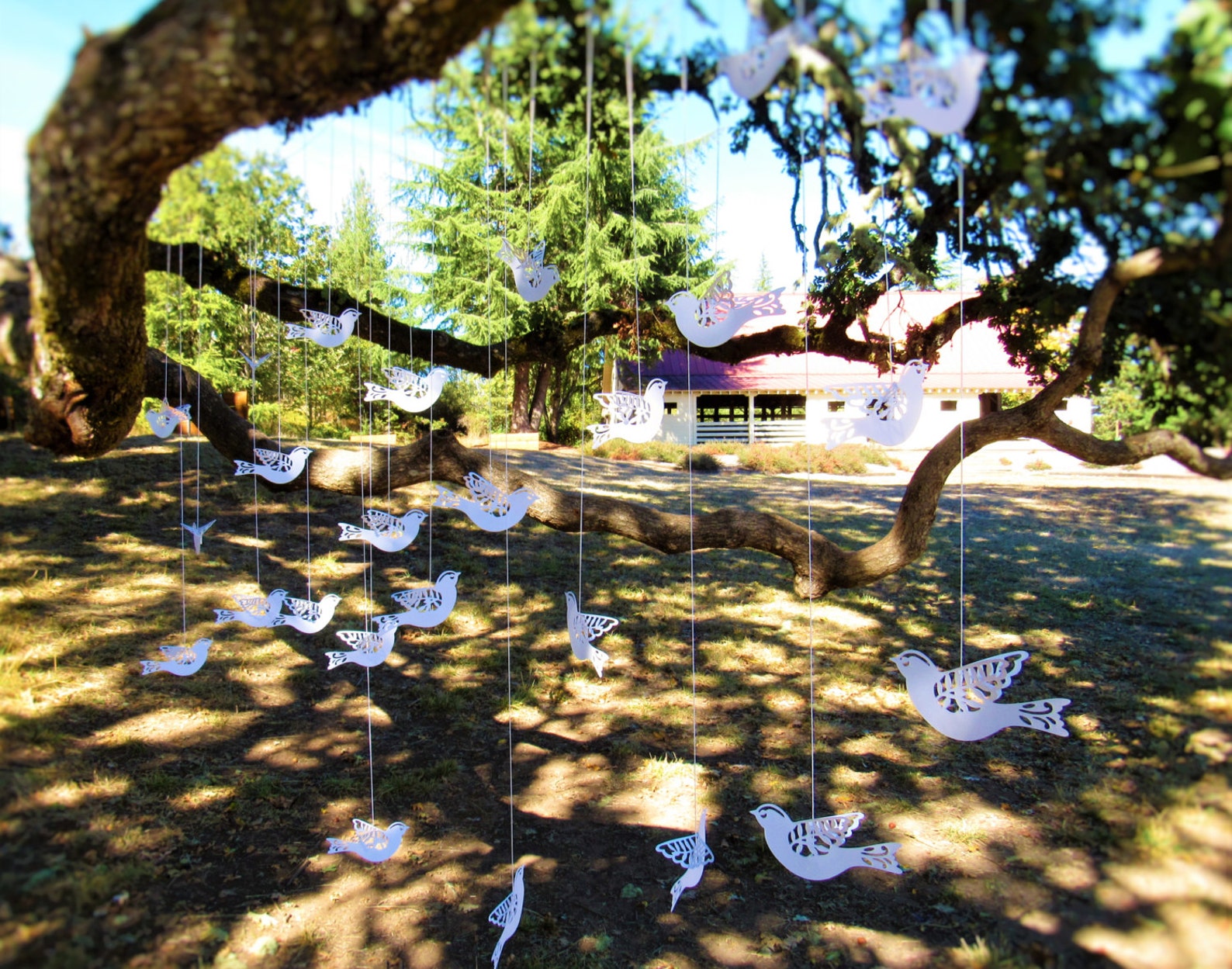 Flying Birds Doves Wedding Backdrop / Party Decoration / Hanging Decor ...