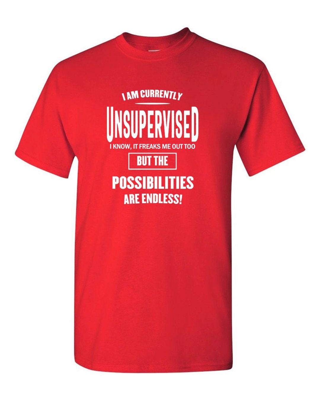 I Am Currently Unsupervised Adult Humor T-shirt Funny T Shirt - Etsy