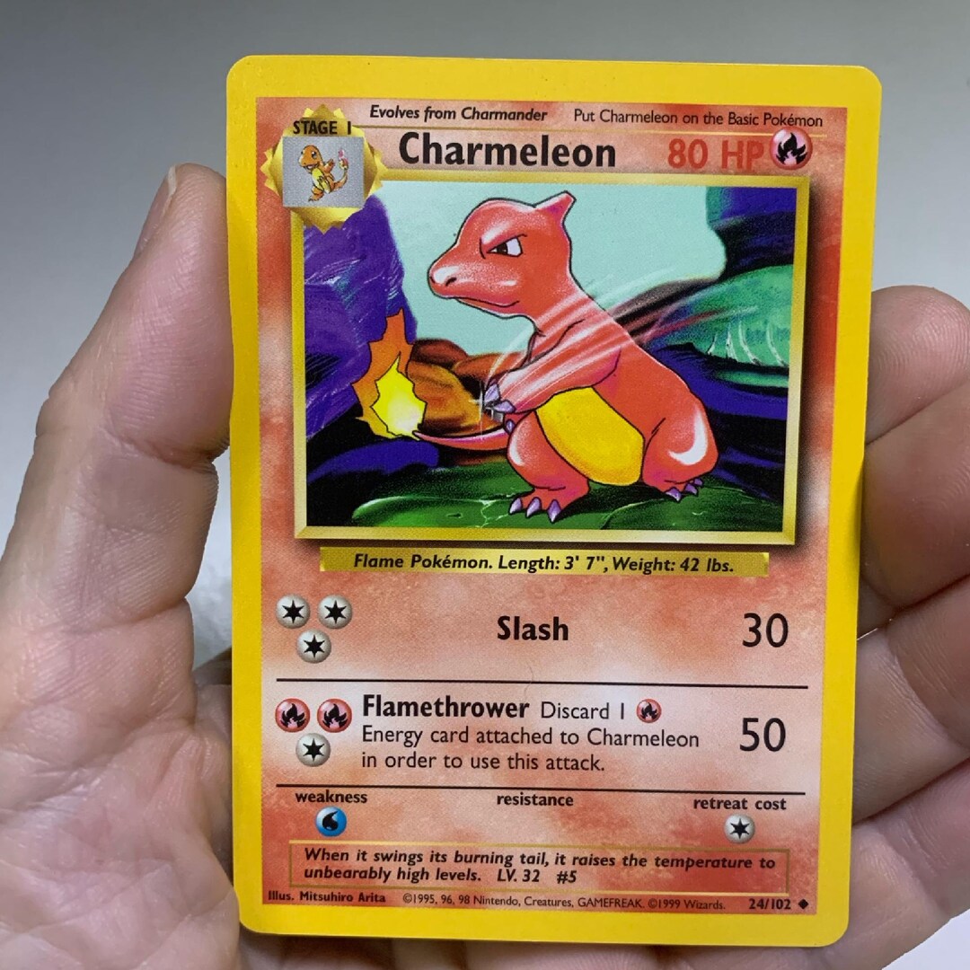 Pokemon Charmeleon Game Card Stage 1 Gift for the Collector 1999 ...