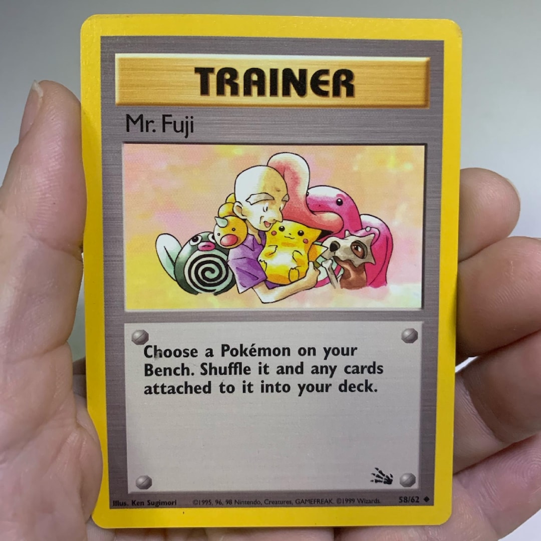 Pokemon Trainer Mr. Fuji Game Card Gift for the Collector - Etsy