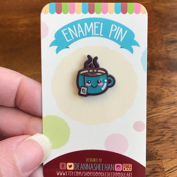 Hot Tea Soft Enamel Pin Tea Enamel Pin Chai Lapel Pin - Etsy