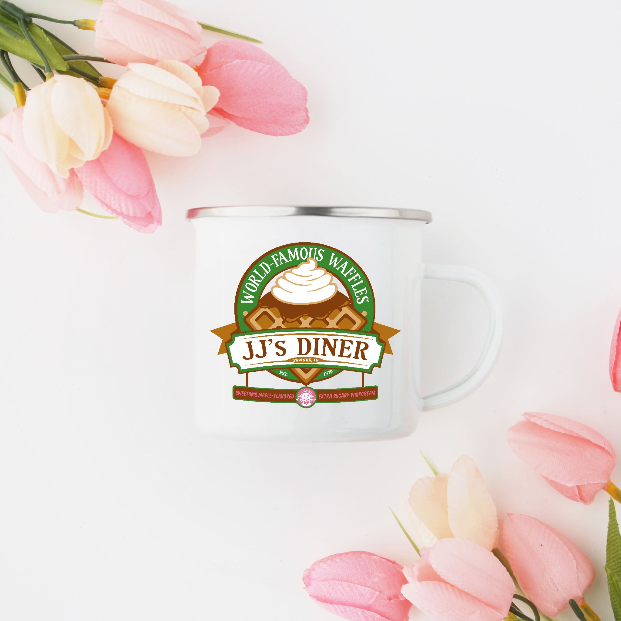 JJ's Diner: A Parks and Recreation Camp Mug Coffee | Etsy