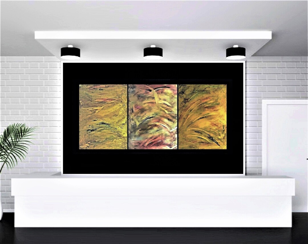 Trio of Oil Abstracts, 3 Paintings , on Canvas Board, Oil, Abstract ...