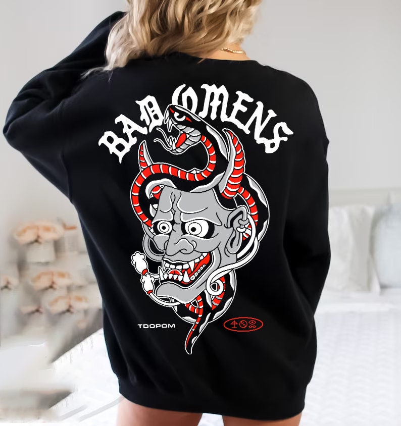 Bad Omens Band Hannya 2022 2023 Sweatshirt, A Tour Of The Concrete Jungle Tour 2022 2023