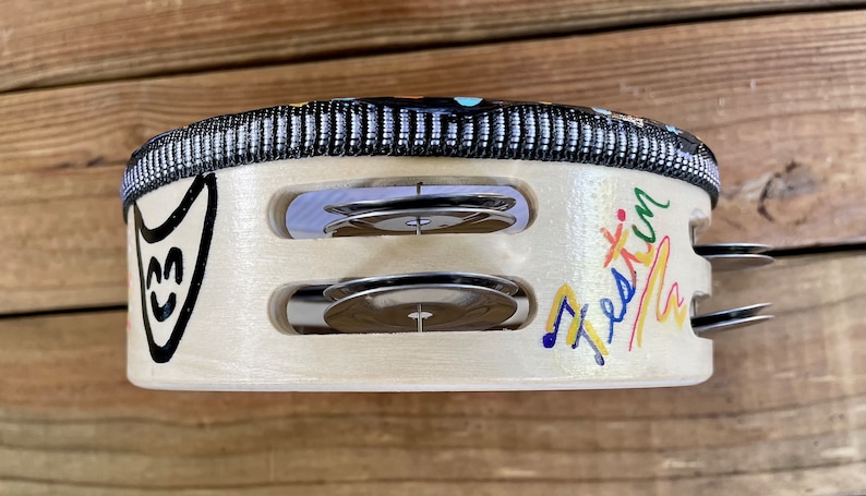 New Orleans Jazz Fest Themed Tamborine- Small - Etsy