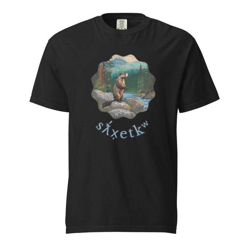 Spokane Marmot T-shirt - Salish Language - Etsy