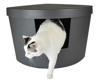 The Pet Lover's Original Angled Litter Box by Kitangle on Etsy