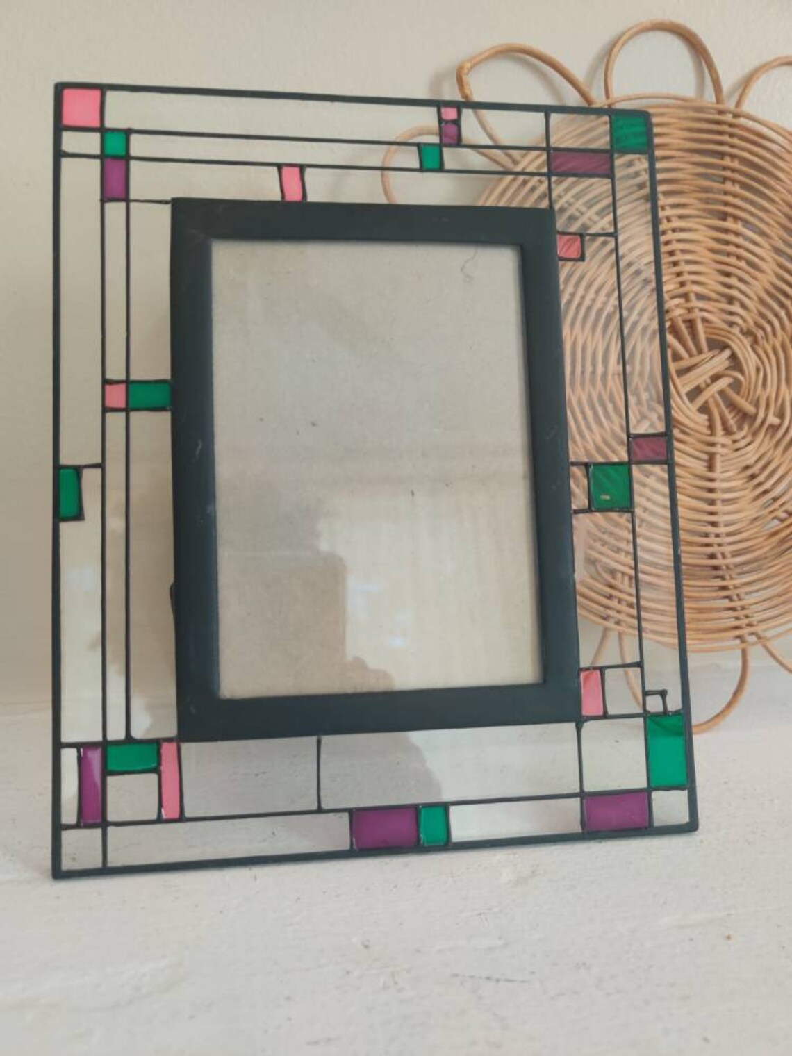 Retro Glass Color Photo Frame - Etsy