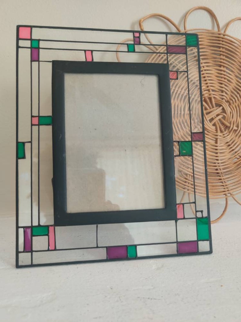 Retro Glass Color Photo Frame - Etsy