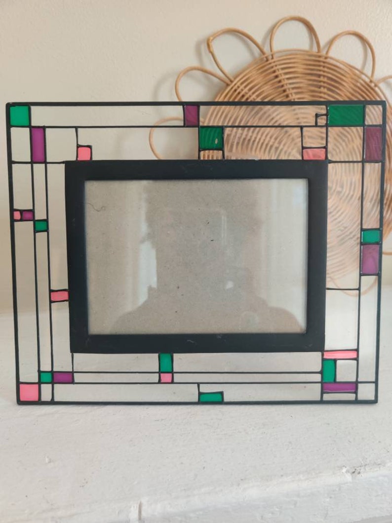 Retro Glass Color Photo Frame - Etsy