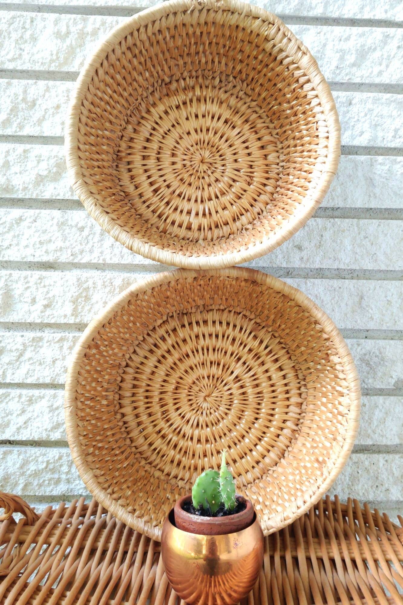 Round Vintage Nesting Baskets 2pc - Etsy