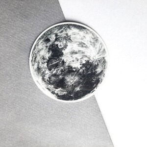 Moon Sticker 5x5cm Illustrated Vinyl Sticker - Etsy