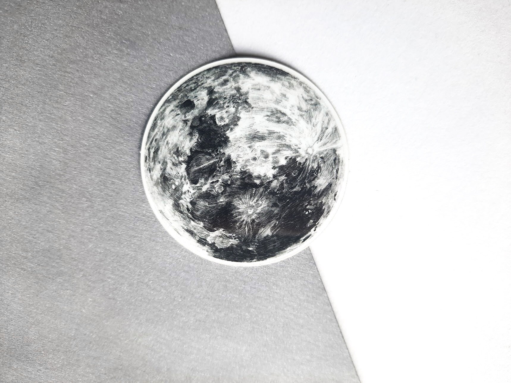 Moon Sticker 5x5cm Illustrated Vinyl Sticker | Etsy