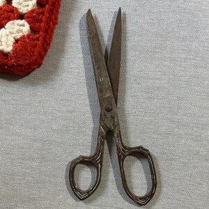 Antique Iron Sewing Scissors Early 1900's, Vintage Craft Tool ...