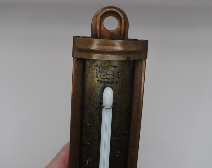 Antique Copper Candy Thermometer Wilder Troy NY - Etsy