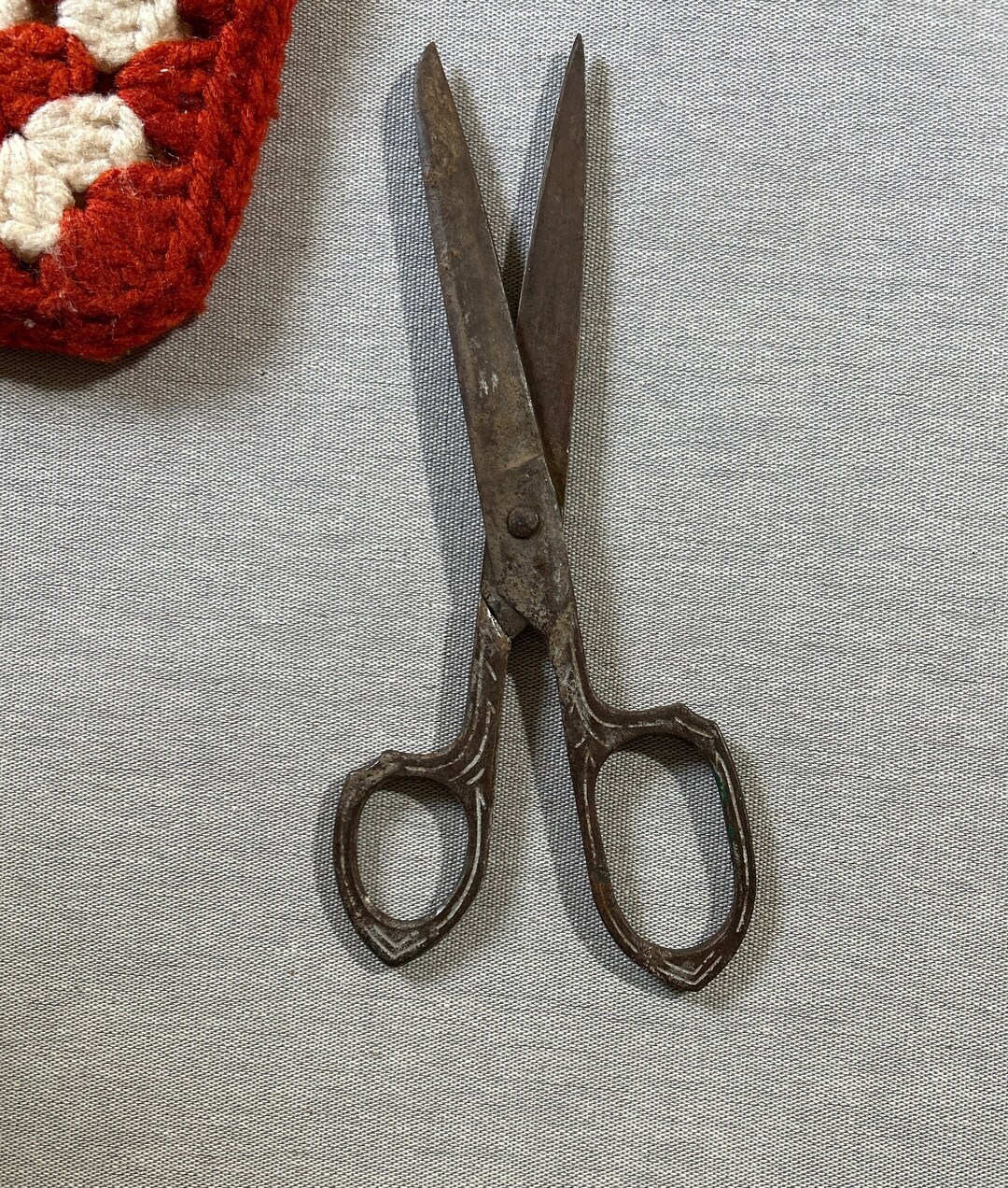Antique Iron Sewing Scissors Early 1900's, Vintage Craft Tool ...