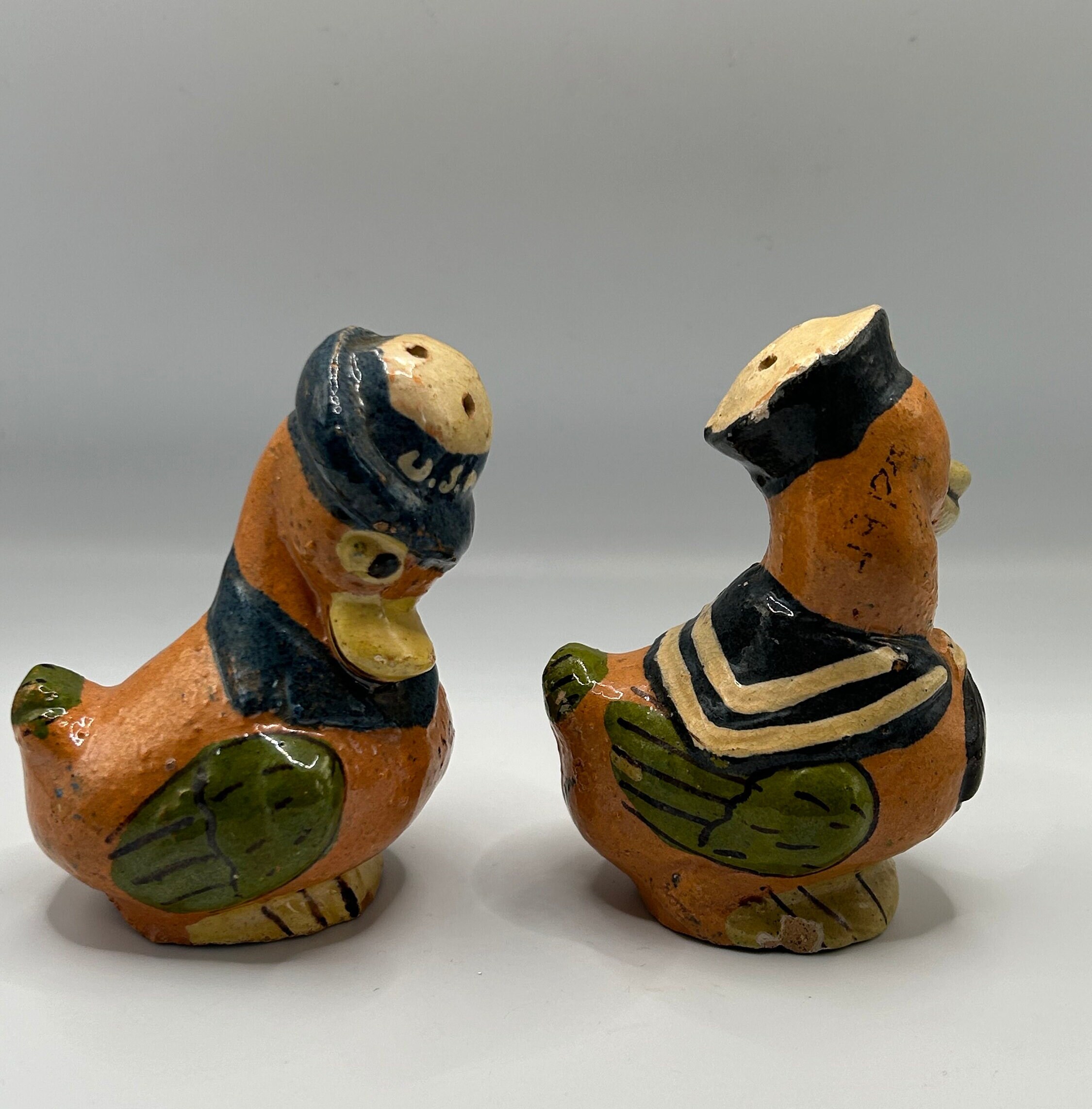 Vintage US Navy Military Duck Pottery Salt and Pepper Shakers From ...