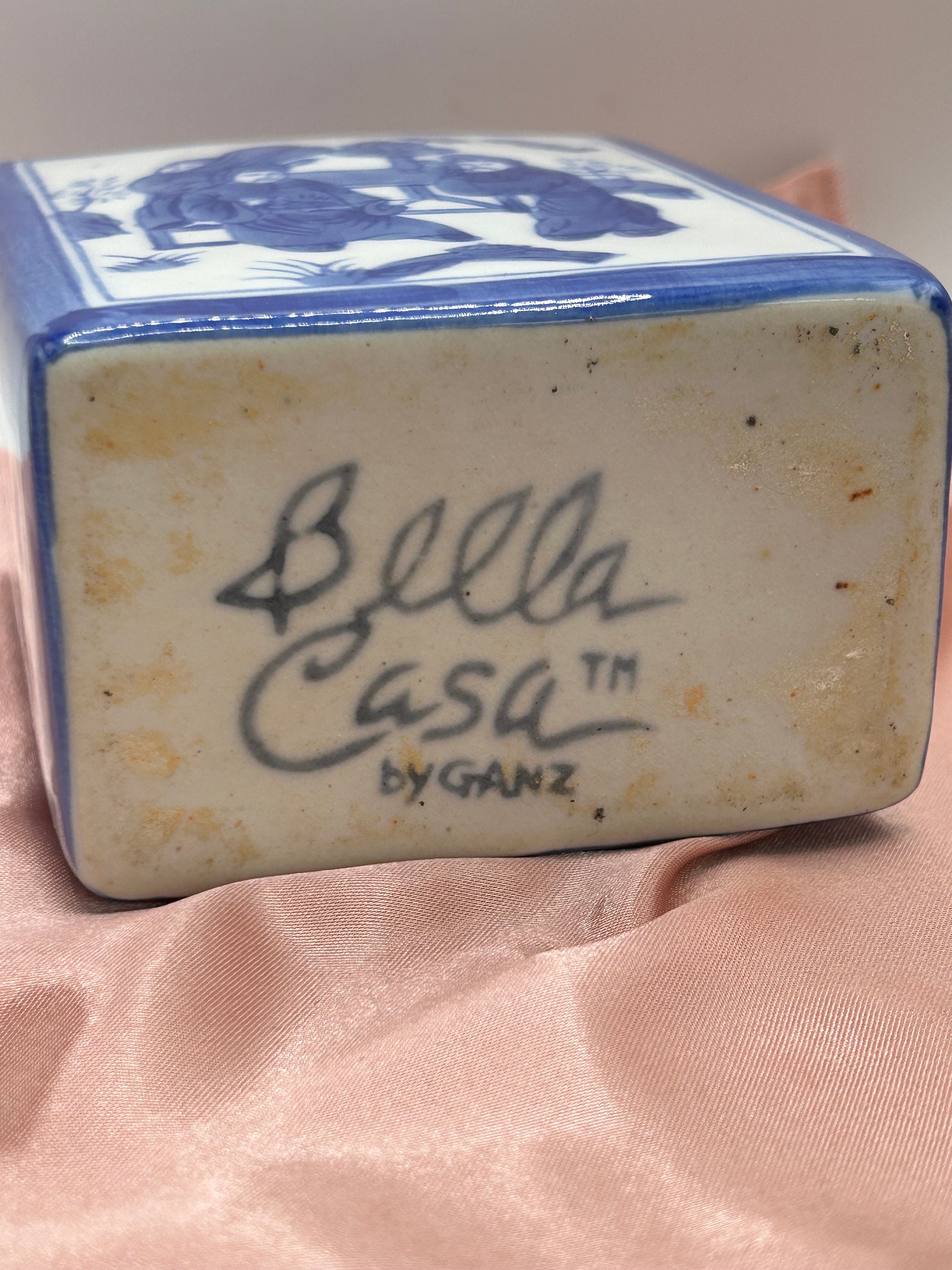 Bella Casa Japanese Porcelain Ginger Jar Vase Blue and White - Etsy