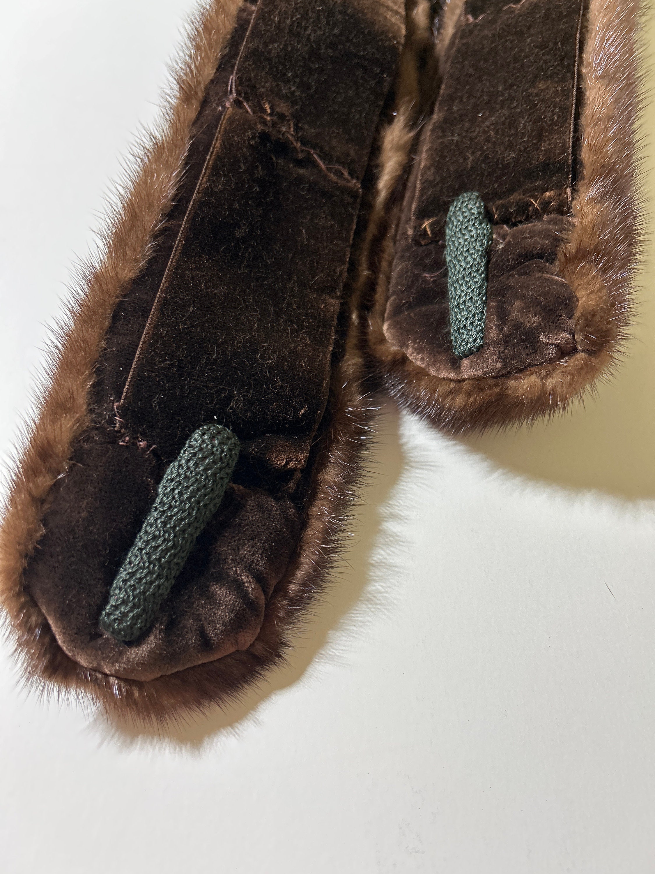 Vintage Dark Brown a Polar Crown Fur Collar Neck Scarf 39 Inches Length ...