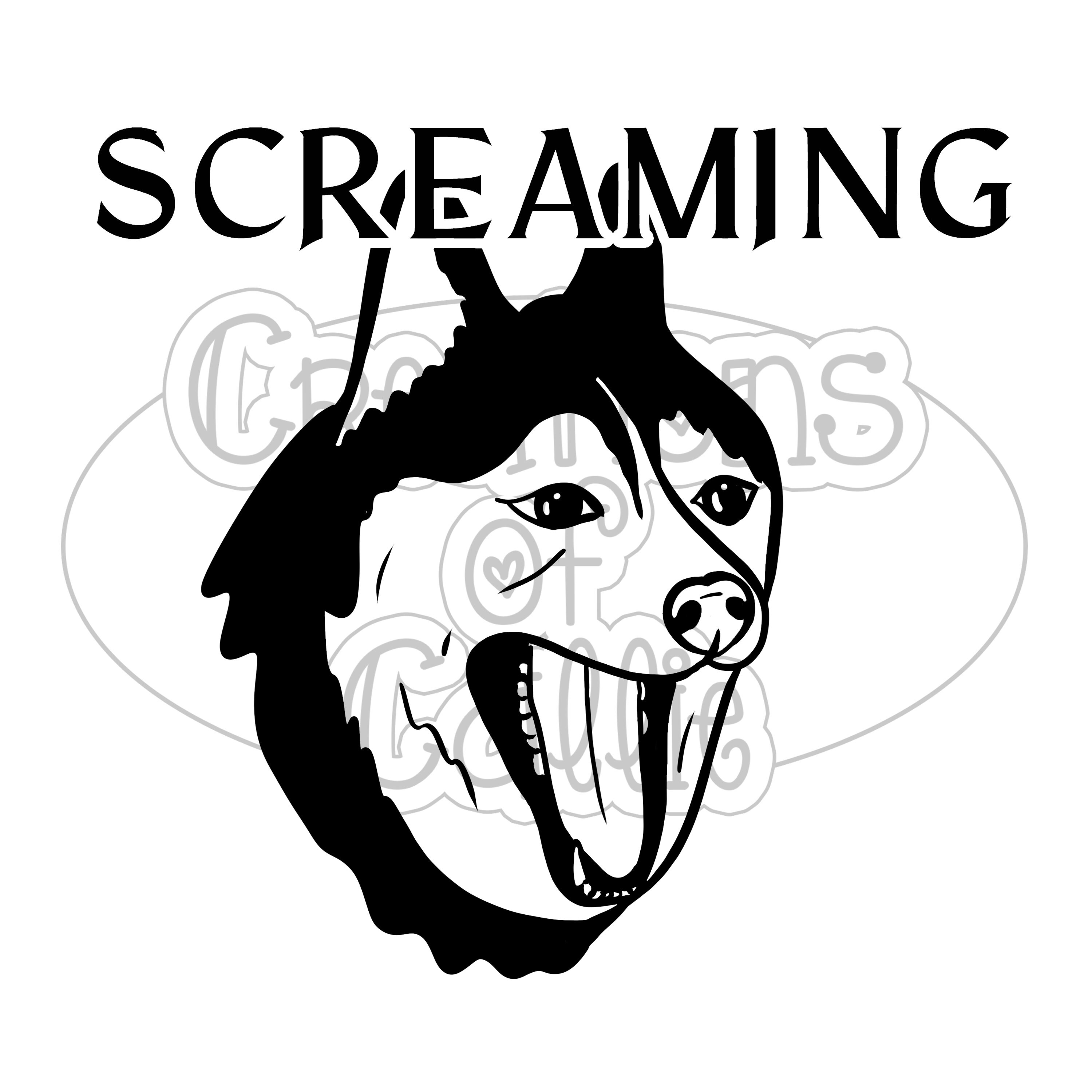 Screaming Husky: Svg - Etsy