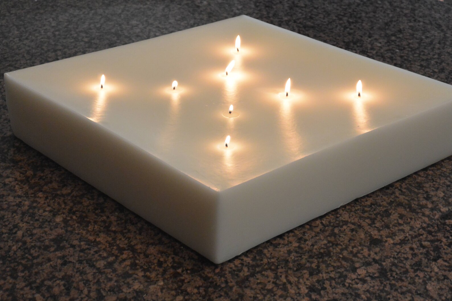 Custom Hand Poured 15 X 15 Inch Square Candle With 8 Wicks | Etsy