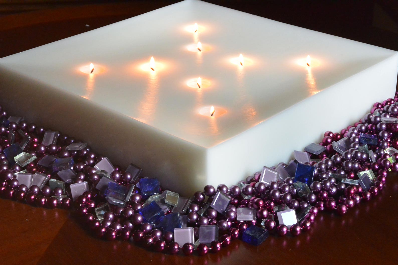 Custom Hand Poured 15 X 15 Inch Square Candle With 8 Wicks | Etsy