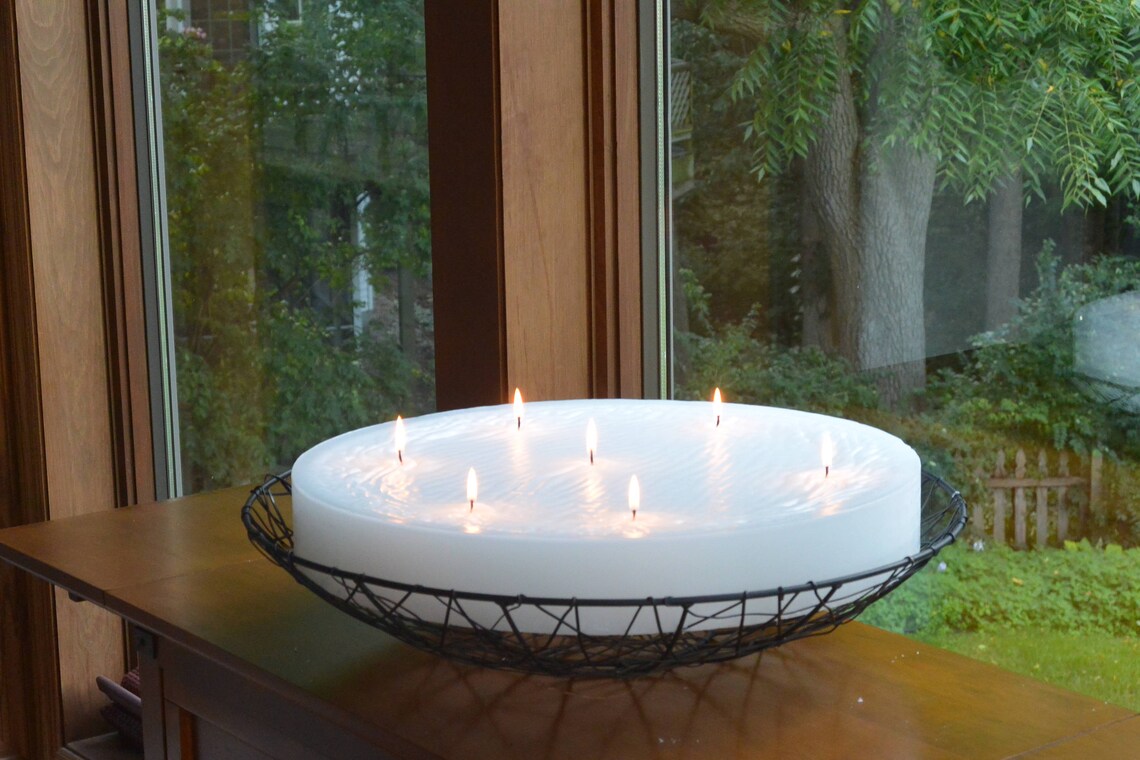 Custom Hand Poured 18 Inch Diameter Round Candle With Multi - Etsy