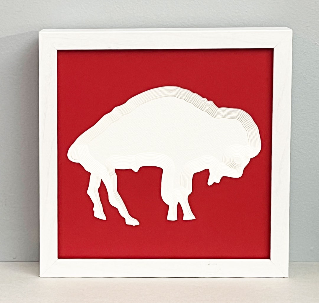 3-D Layered Paper Standing Buffalo Framed Art - Etsy