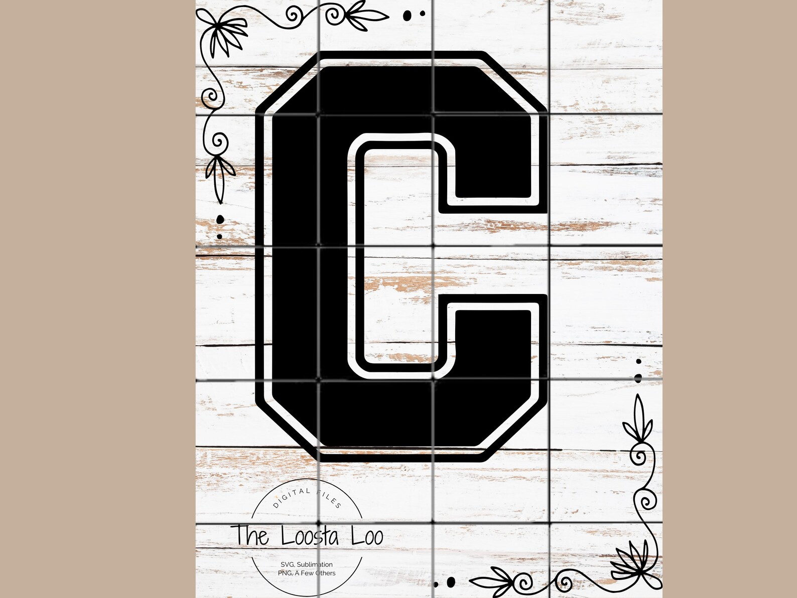Letterman C Svg, PDF, Digital Download, School Spirit Svg, Team Mascot ...