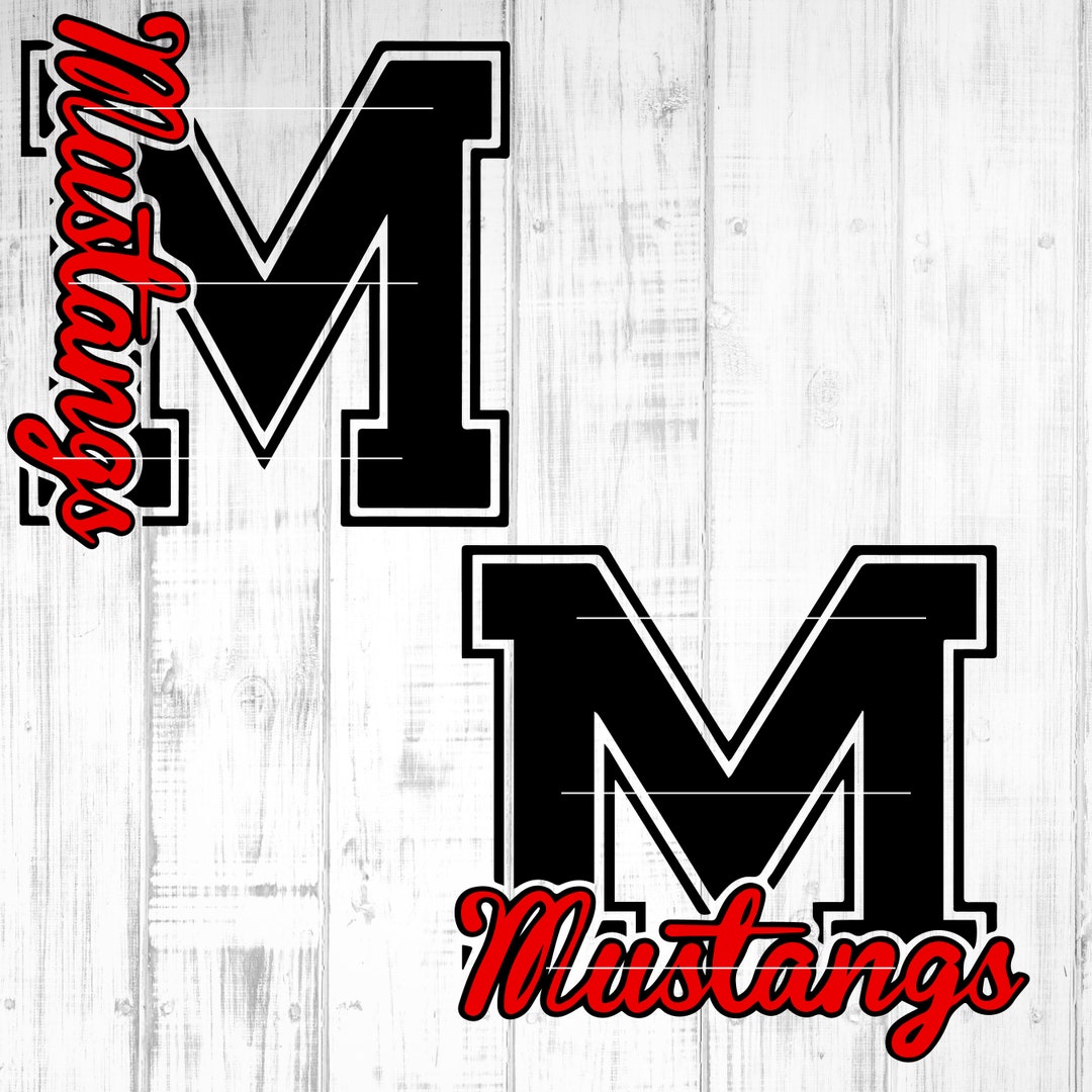 Mustang Clipart, Digital,cut File, Mustangs Football,mustangs ...
